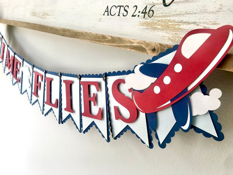 Time Flies Banner Time Flies 1st Birthday Decorations Time - Etsy