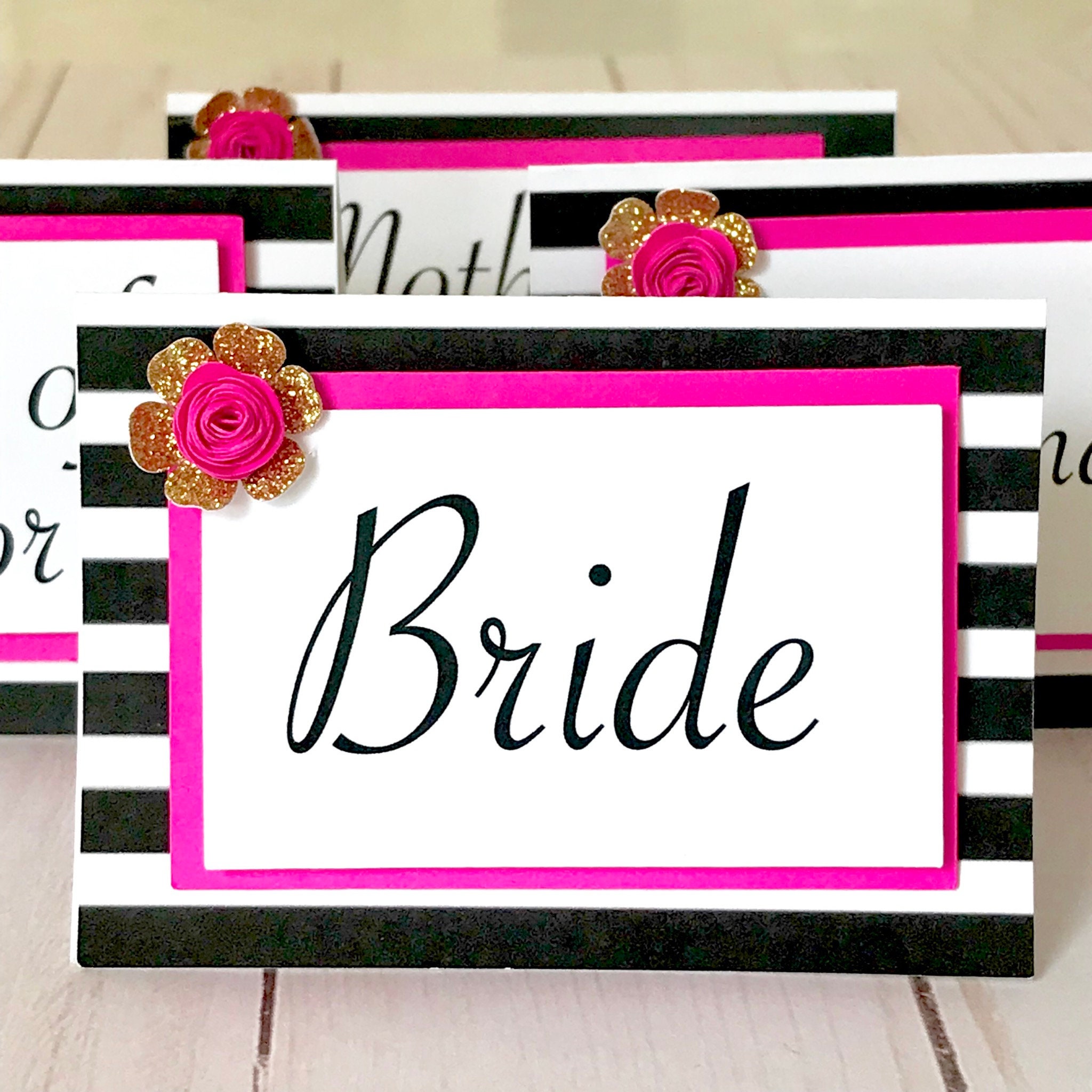 Kate Spade Inspired Table Cards Bride to Be Kate Spade | Etsy