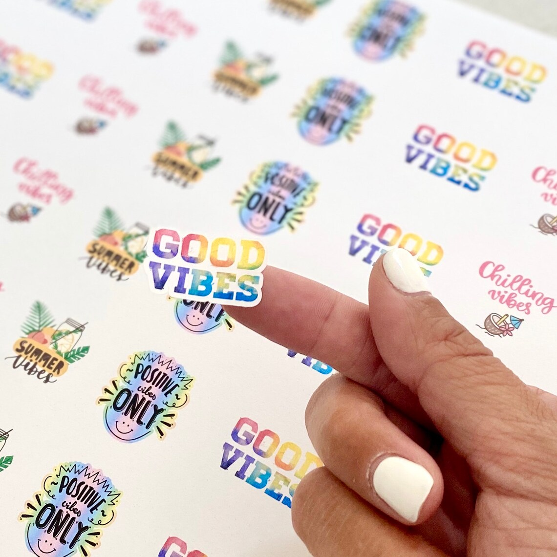 Good Vibes Stickers Planner Stickers Journal Stickers - Etsy