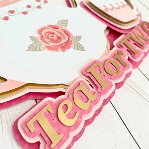 Tea for Two Cake Topper Tea Party Birthday Decorations Tea Time - Etsy