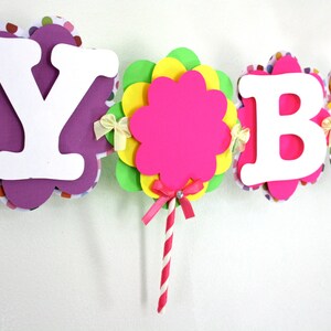Candy Themed Party Decorations - Candy Buffet Banner - Rainbow Birthday ...