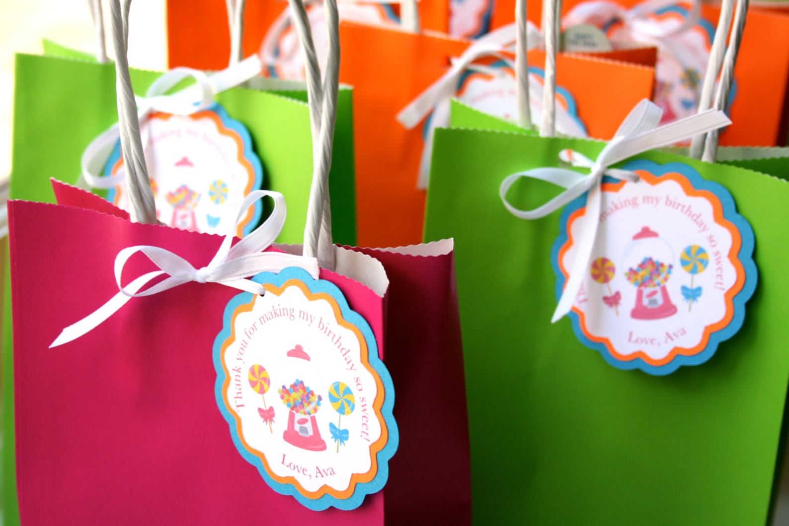 Candy Land Theme Party Thank You Gift Tags Goodie Bag Tags - Etsy