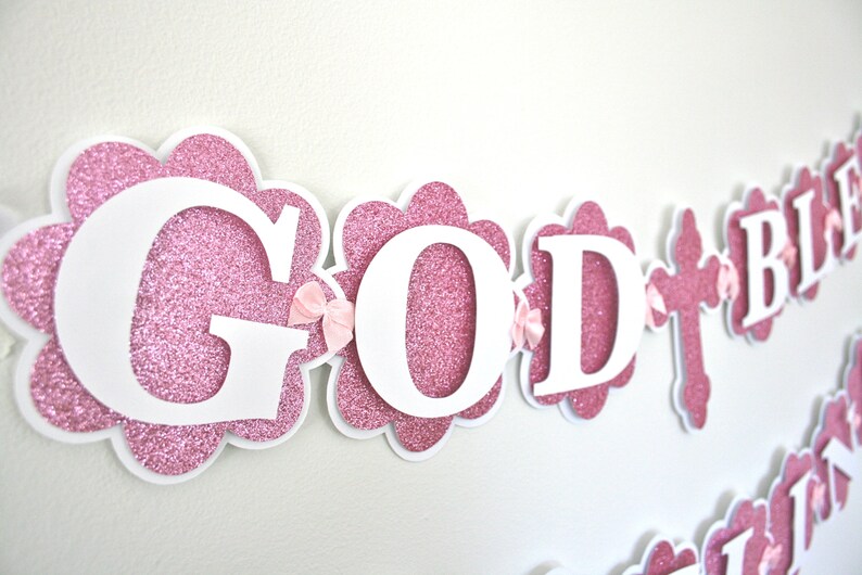 God Bless Banner BAPTISM Sign First Holy Communion Signs - Etsy