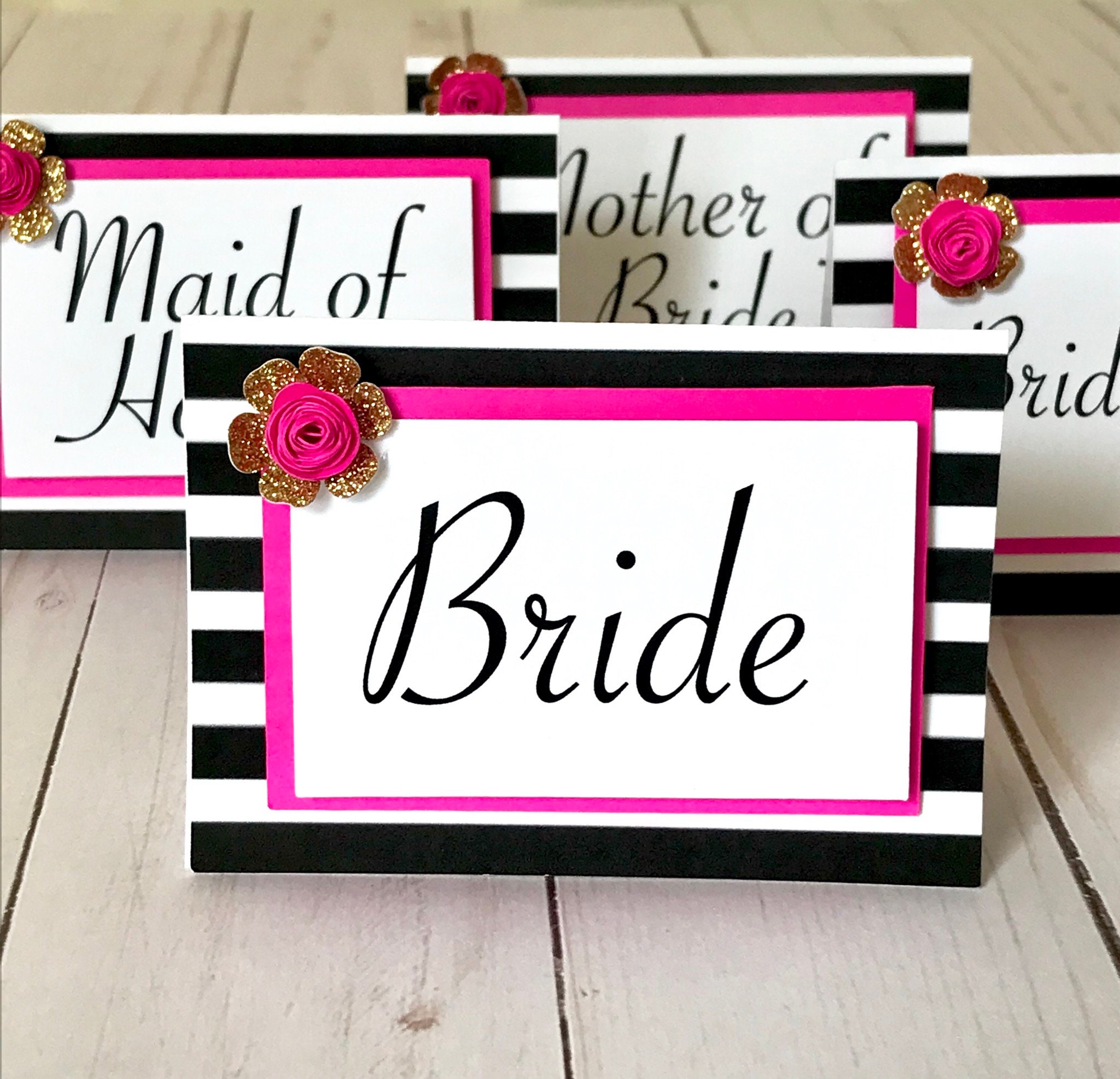 Kate Spade Inspired Table Cards Bride to Be Kate Spade | Etsy