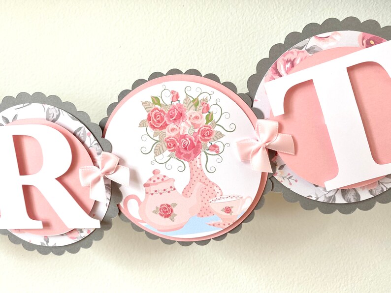 Tea Party Birthday Banner Princess Tea Party Tea for Two - Etsy