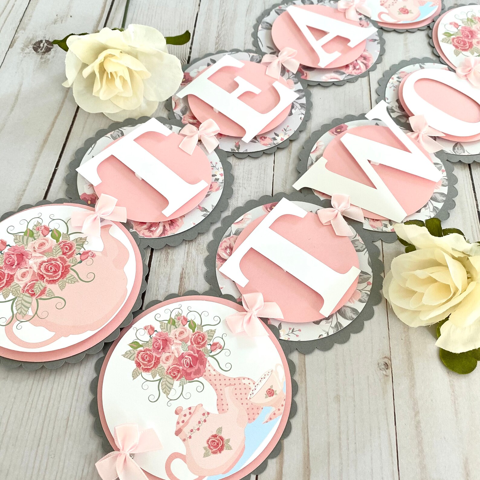 Tea Party Birthday Banner Princess Tea Party Tea for Two - Etsy