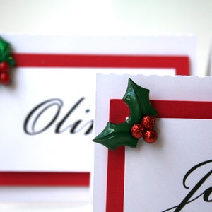 Christmas Dinner Table Cards Holiday Table Cards Food Labels Christmas ...