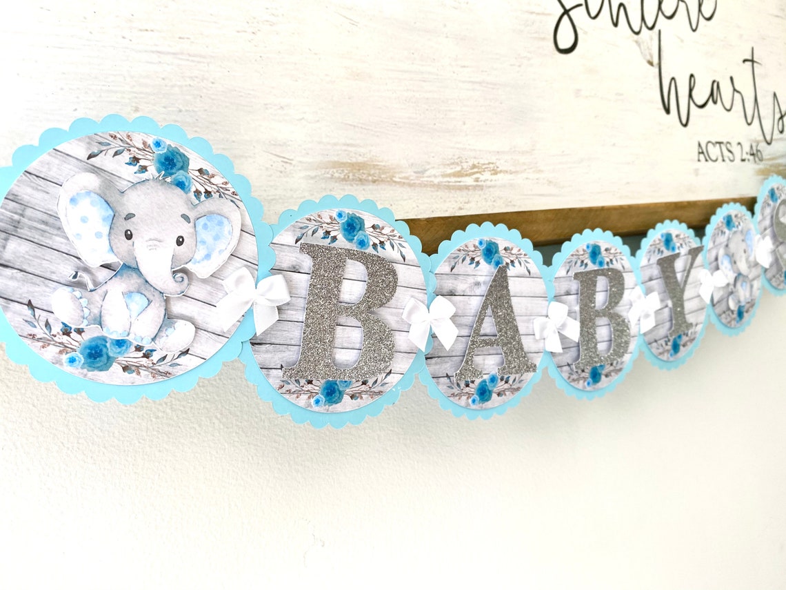 Baby Shower Banner It's A Boy Banner Baby Blue - Etsy