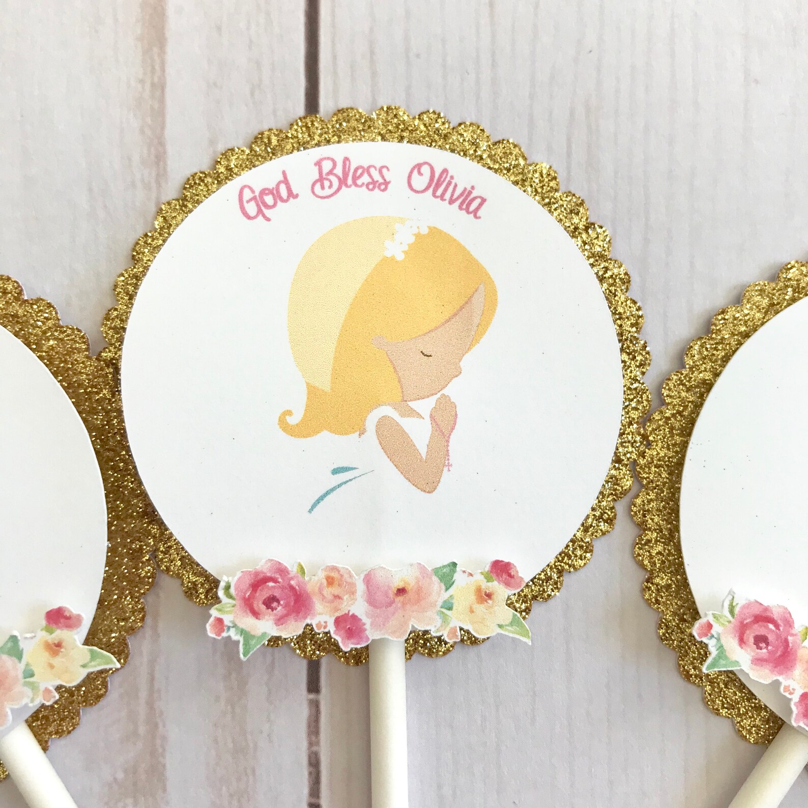 First Communion Cupcake Toppers Communion Cake Toppers - Etsy