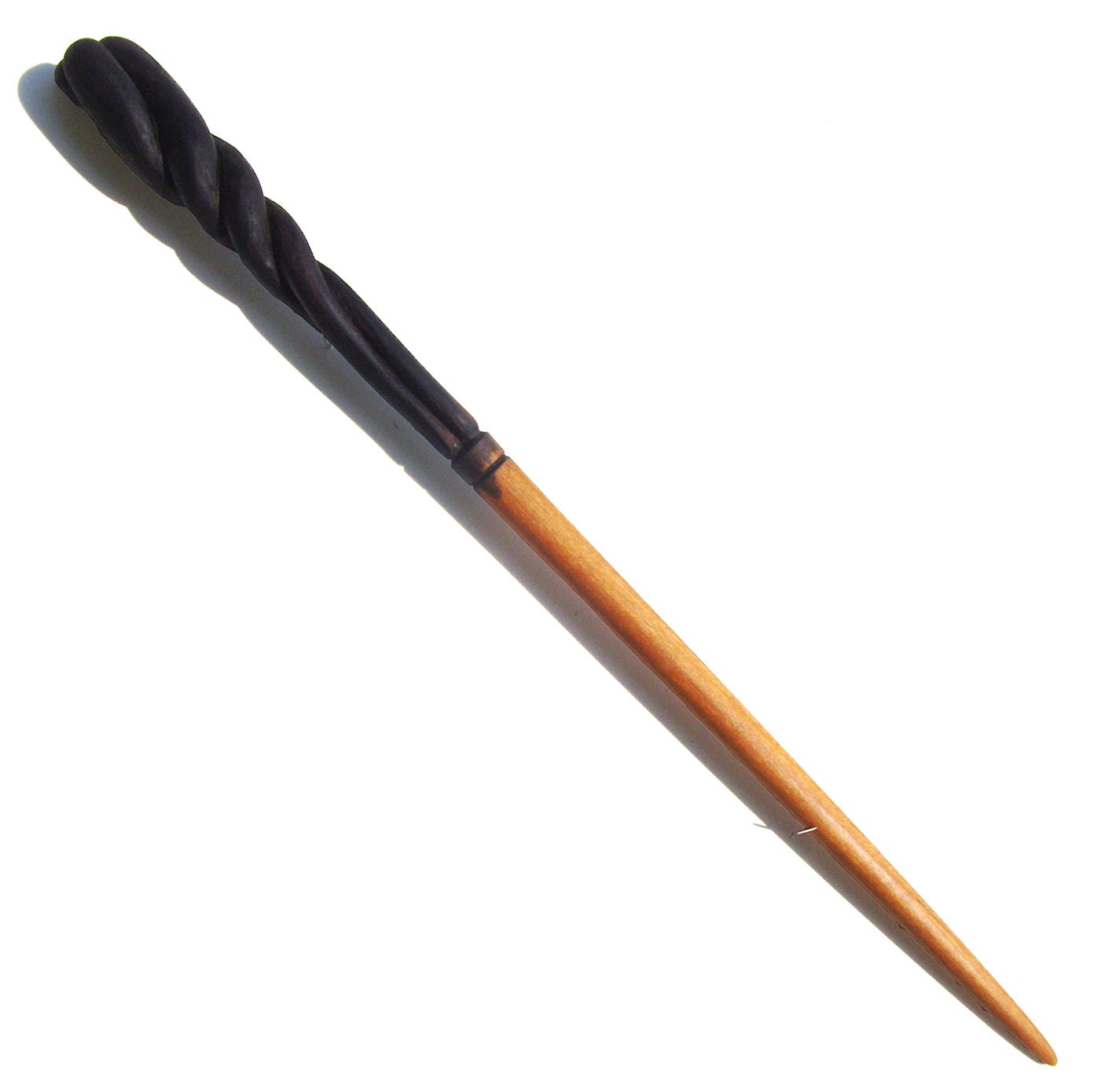 Black Cherry Twisted Wand, Fully Hand Carved Cherry Wood, Real Hand ...