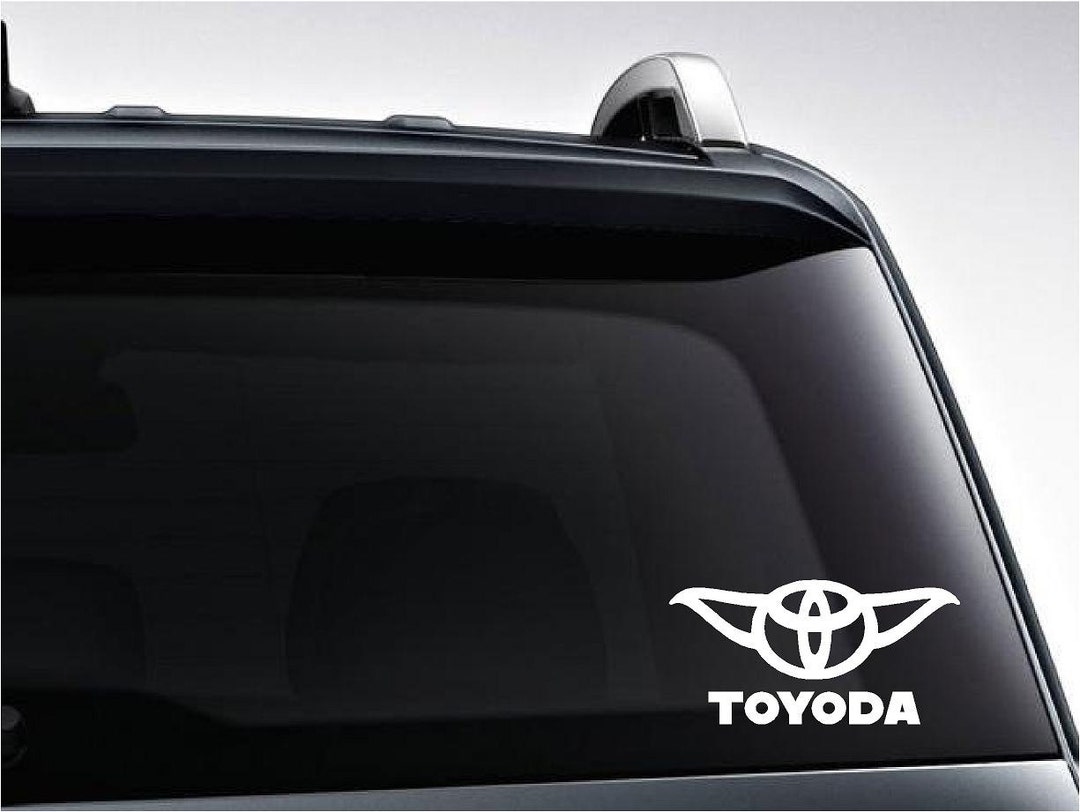 Toyoda Vinyl Decal - Toyota Yoda Mashup - Great Gift - You Choose Color ...