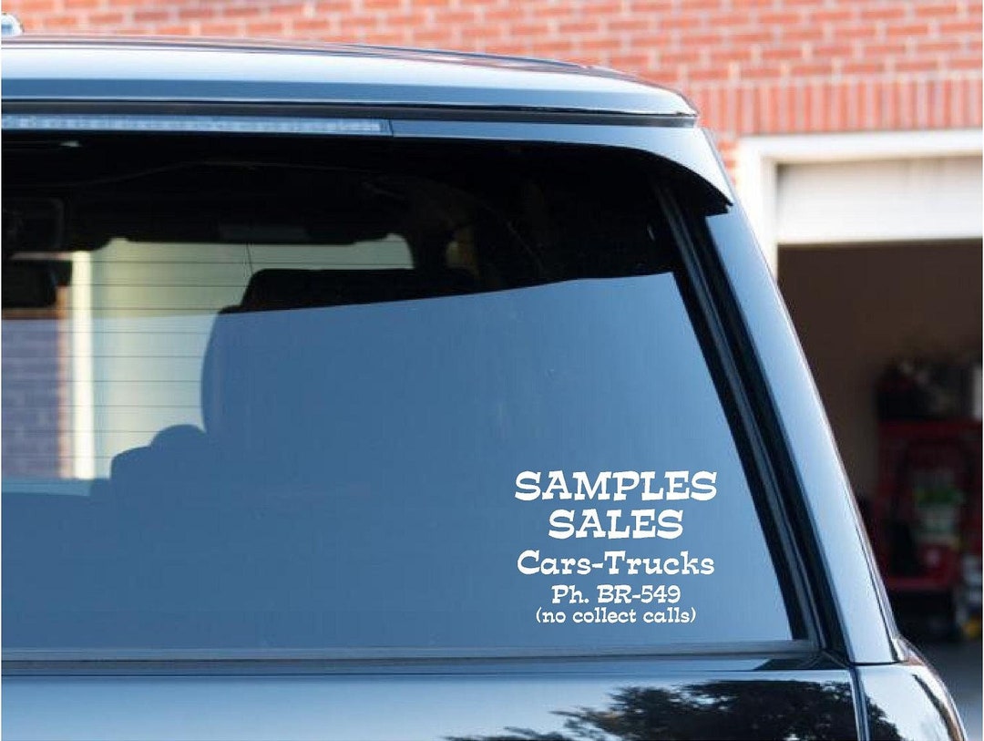 Samples Sales Vinyl Decal: Car, Laptop, Mirror - Oracal 651 - Etsy