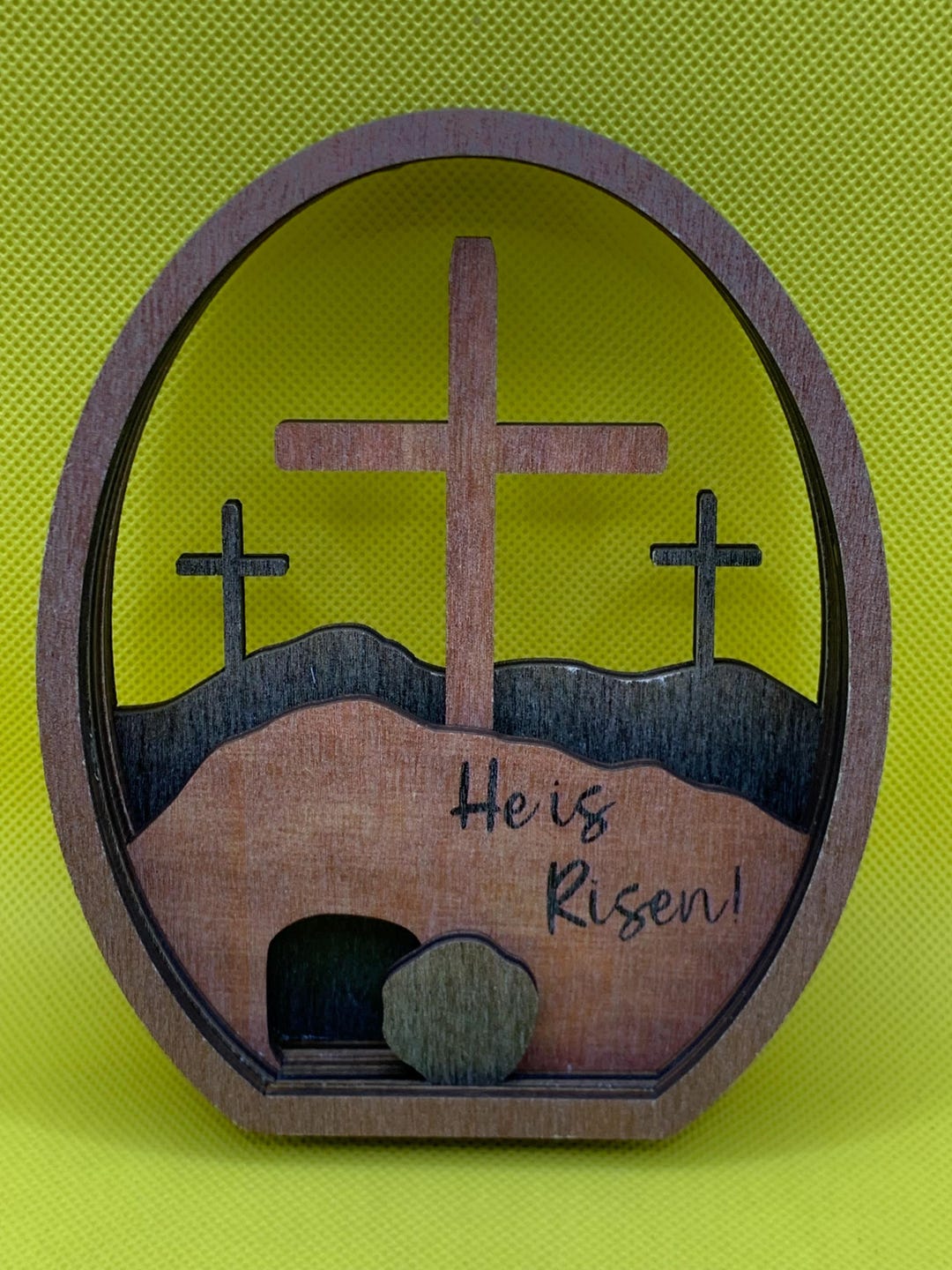 Handmade Easter Resurrection Scene: 3D Laser Cut Wooden Empty Tomb ...