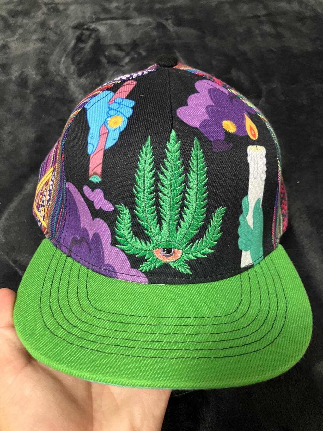 Weed Hamsa Hand Grassroots Snapback - Etsy