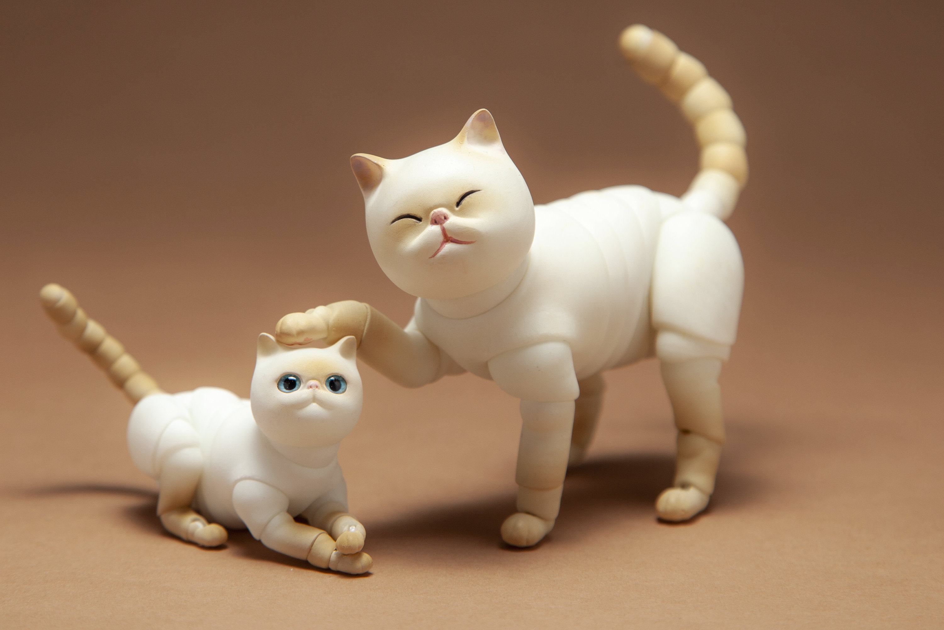 BJD Cat Mother & Kid Set Ultra HD 3D Printing - Pet for Dolls - Art ...
