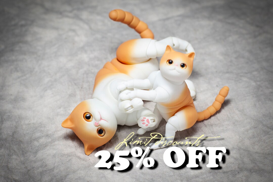 BJD Cat Mother & Kid Set Ultra HD 3D Printing - Pet for Dolls - Art ...