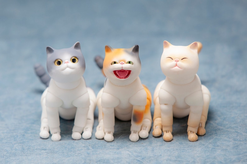 BJD Cat Ultra HD 3D Printing - Pet for Dolls - Art Doll - Tiny BJD - 1/ ...