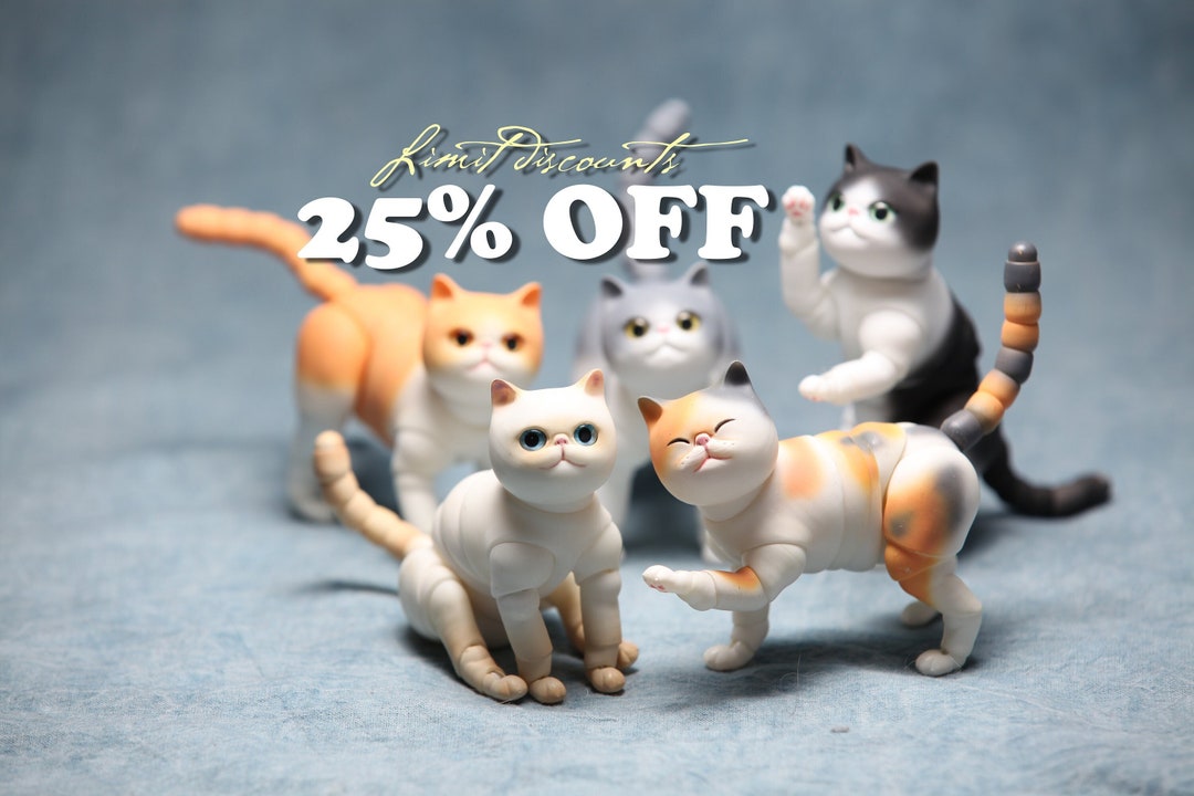 BJD Cat Ultra HD 3D Printing - Pet for Dolls - Art Doll - Tiny BJD - 1/ ...