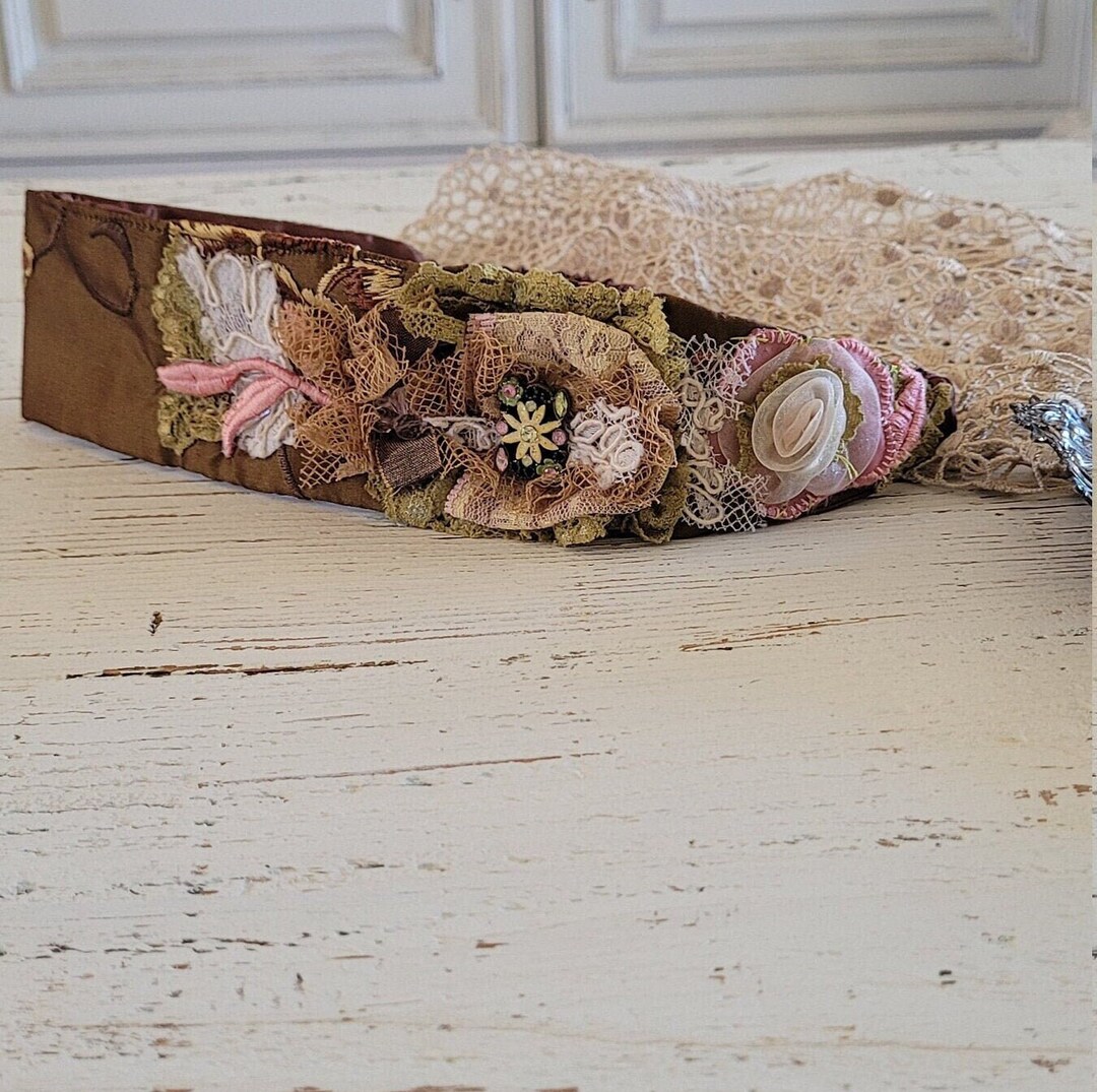 Brown Headband Gypsy Style Hair Accessory, Hand Crafted Hippie Fashion ...