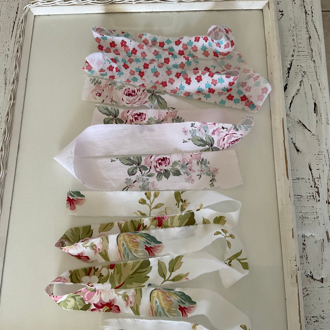 Hand Torn Ribbon Hand Torn Fabric Strips Floral Cotton - Etsy