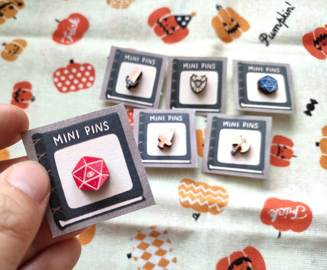 Mini Dnd Wooden Pins - Etsy