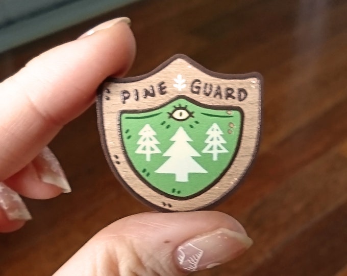Adventure Zone : Amnesty Pine Guard Wooden Pin - Etsy