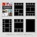 5x7 Photo Template Pack, 12 Templates, Photo Collage, Photoshop, Photo ...
