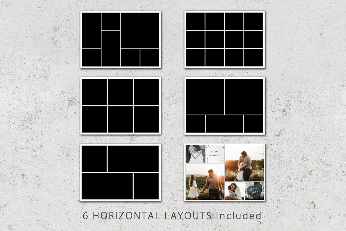 5x7 Photo Template Pack, 12 Templates, Photo Collage, Photo Card ...