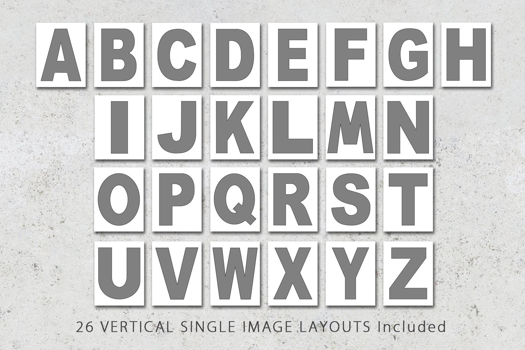 8.5x11 Alphabet Photo Collage Template, 26 Letter Set (PSD) - Etsy
