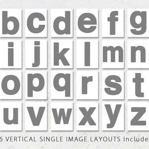 8.5x11 Photo Template Pack, Alphabet Templates, Lower Case Letters ...