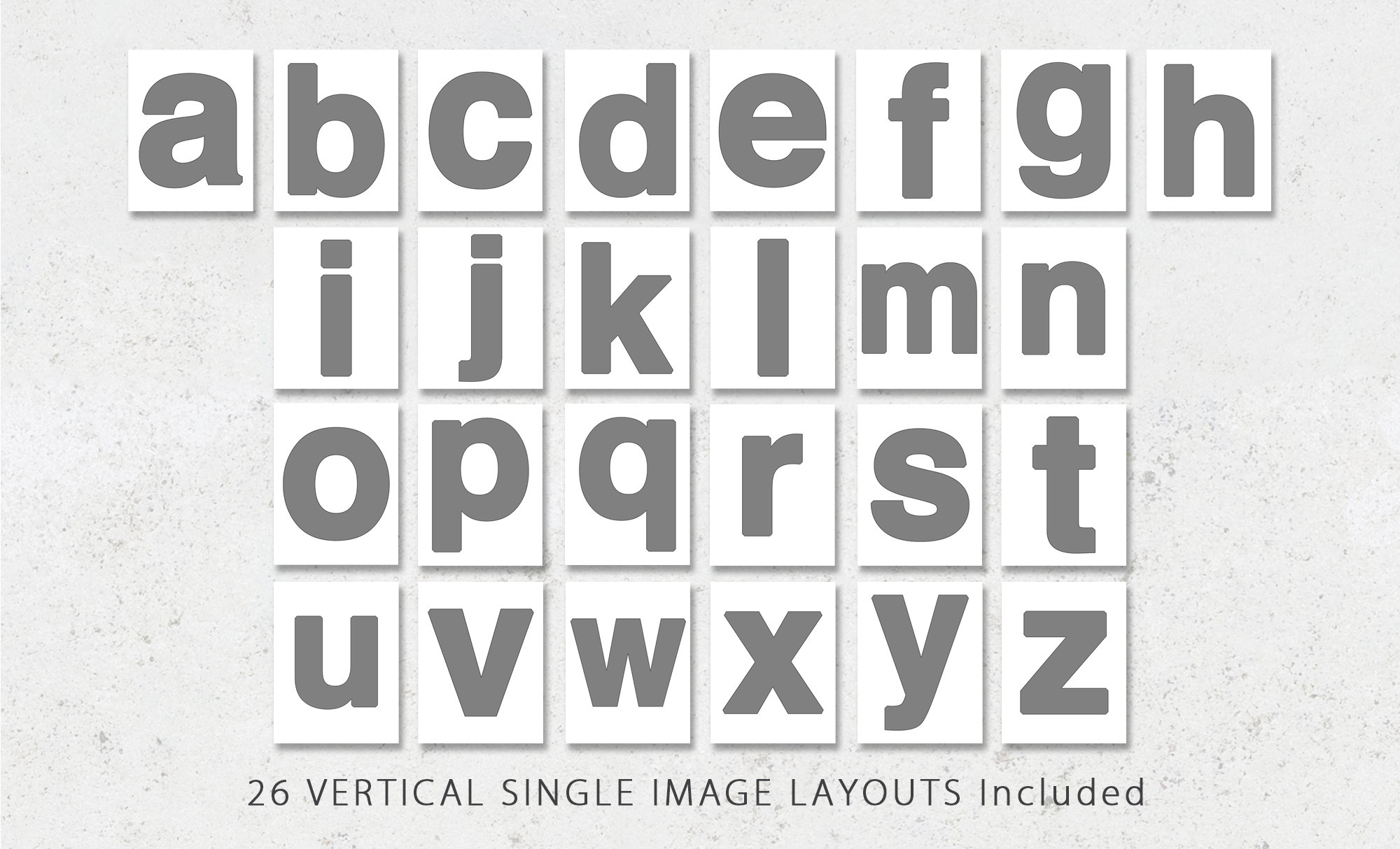 8.5x11 Photo Template Pack, Alphabet Templates, Lower Case Letters ...
