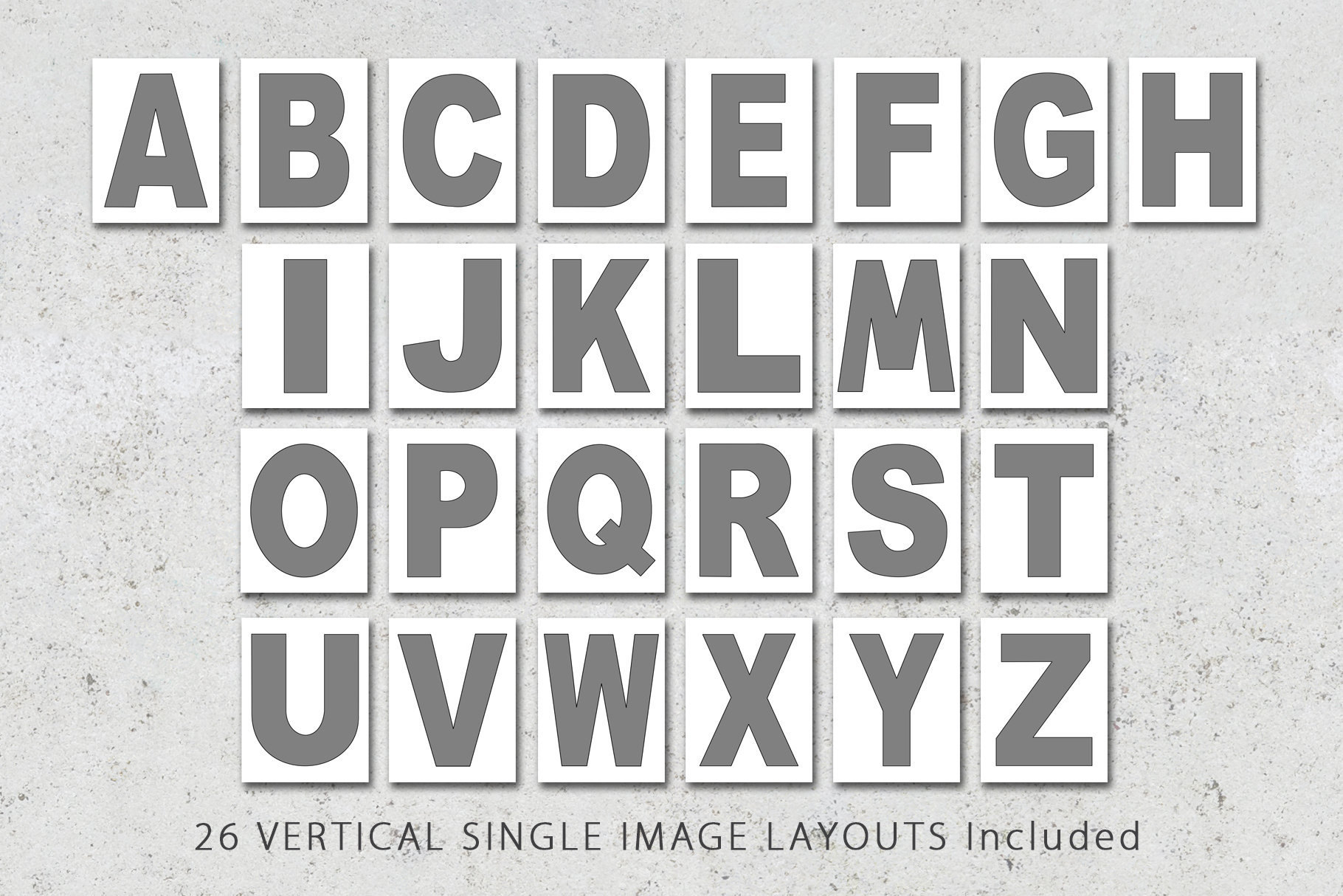 5x7 Photo Template Pack Alphabet Template Pack Letter | Etsy