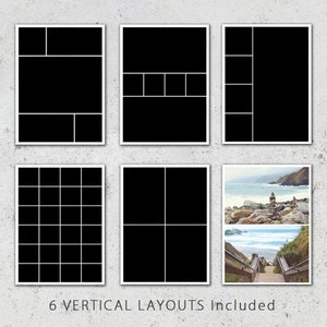 5x7 Photo Collage Template Pack, 12 Card Templates (PSD) - Etsy