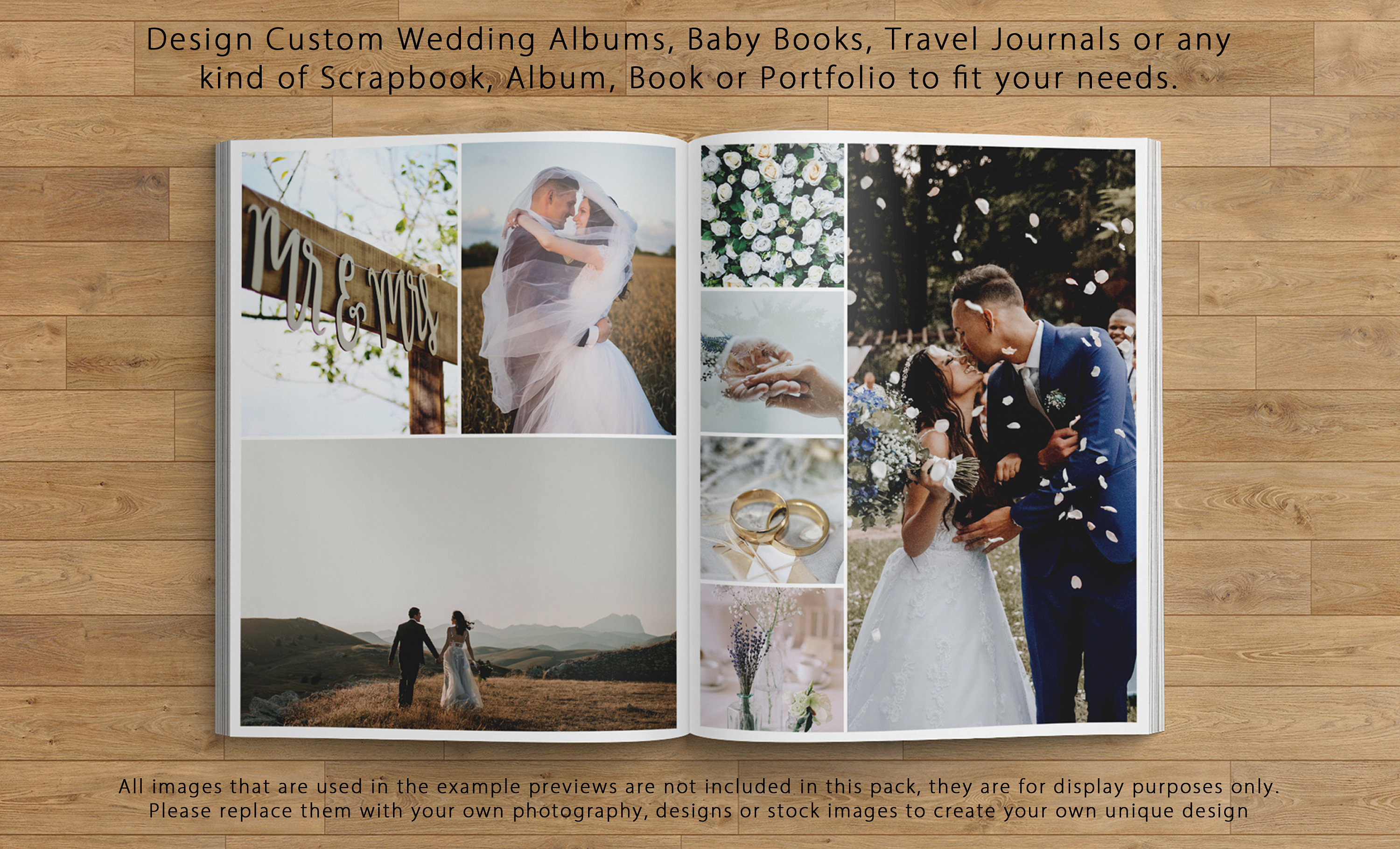 8x10 Photo Collage Template Bundle, 18 Vertical & 18 Horizontal Layouts ...