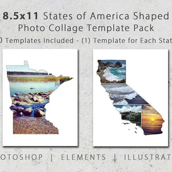 State Photo Collage - Etsy