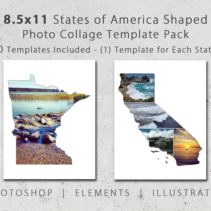 50 States Photo Map - Etsy