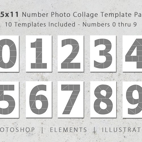 Photo Collage Numbers 0-9 - Etsy