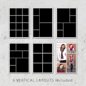4x6 Photo Template Pack, 12 Photo Card Templates, Photo Collage ...
