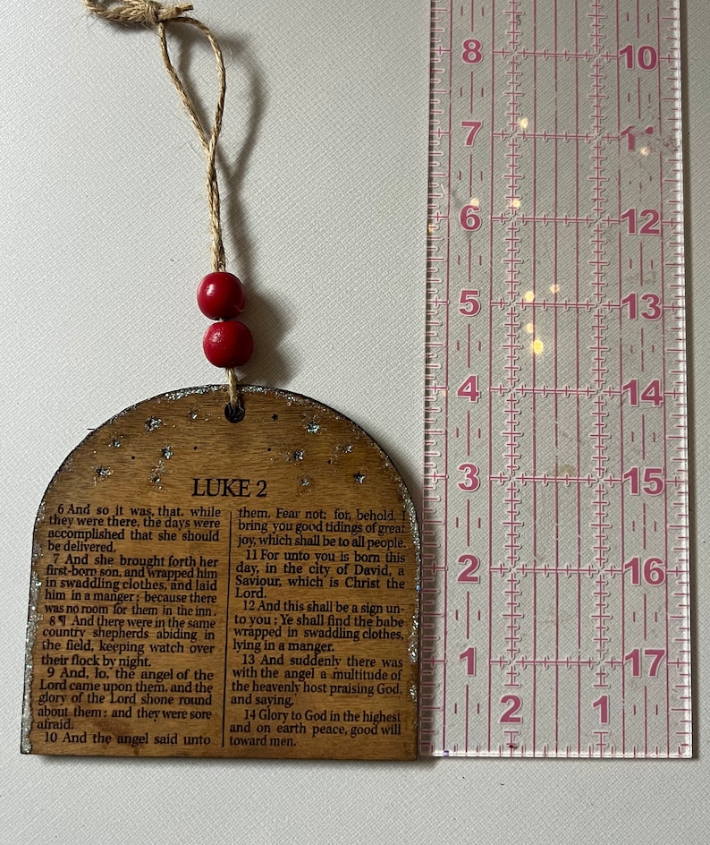 Luke 2 Bible Scripture Verses Nativity Christmas Ornament - Etsy