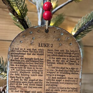 Luke 2 Bible Scripture Verses Nativity Christmas Ornament Jesus Birth ...