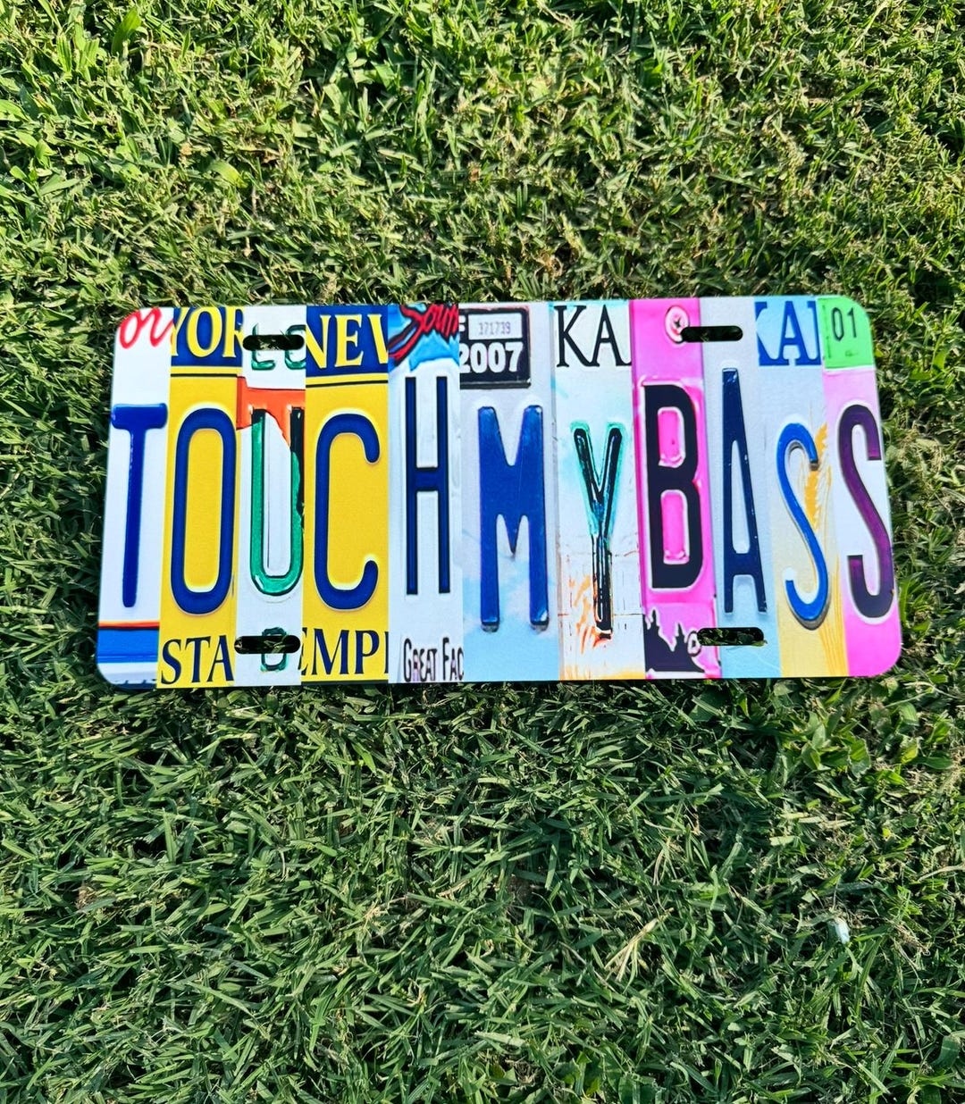 Touch My Bass Beach License Plate, Beach Mixed License Plates ...