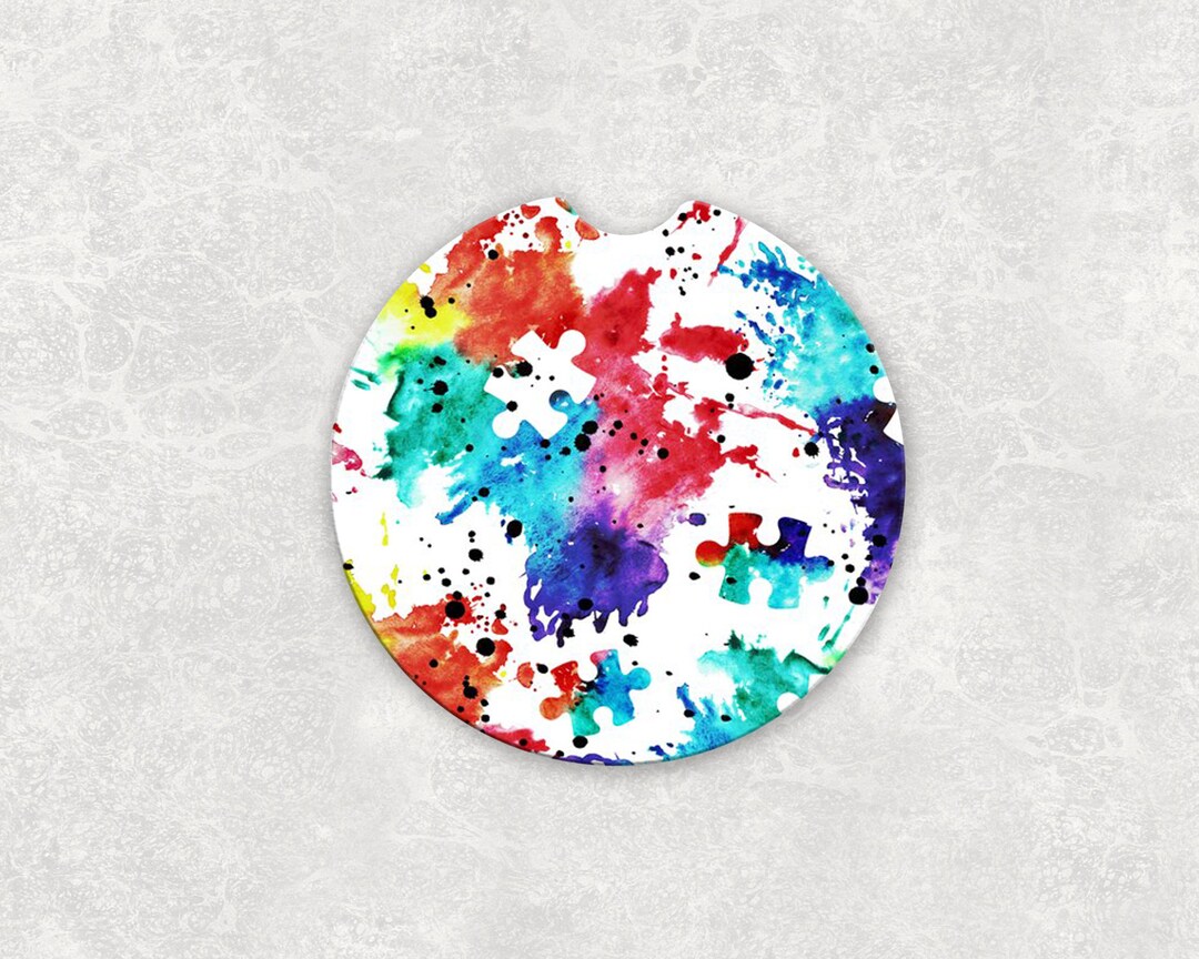 Awareness/autism Car Coasters set of 2 - Etsy Ireland