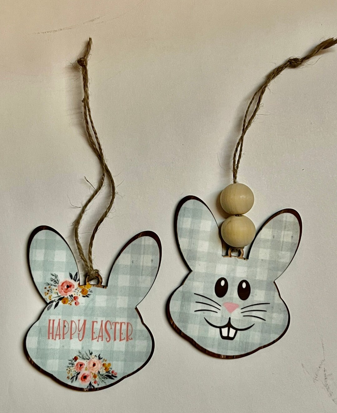 Easter Bunny MDF Basket Tag: Tiered Tray Decor - Etsy