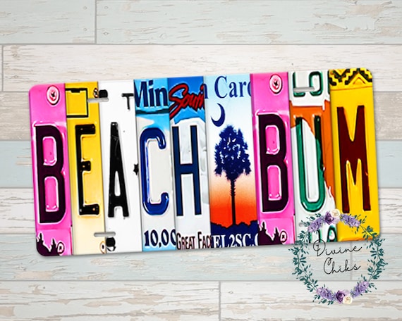 Beach License Plate Mixed License Plates Realistic Looking | Etsy