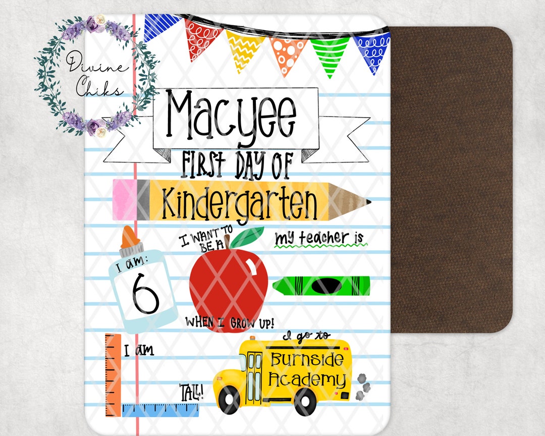 First Day of School Dry Erase Board: Reusable Announcement Sign - Etsy