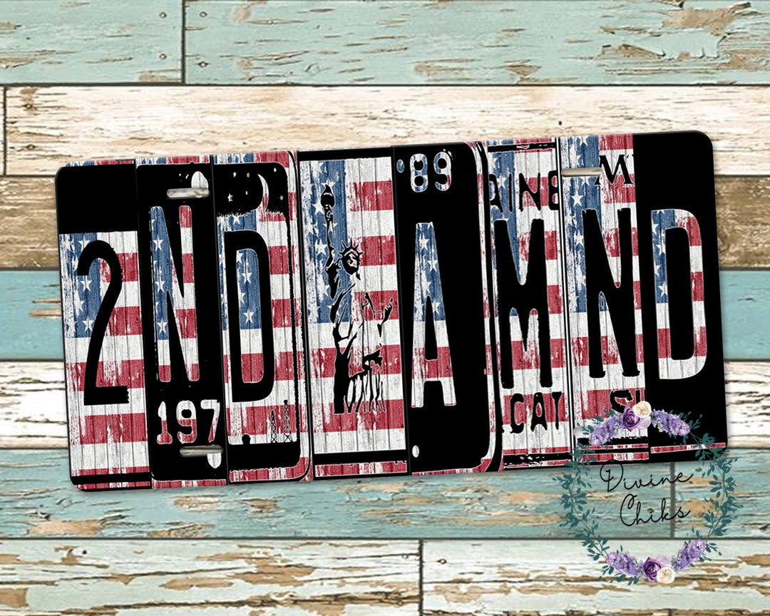 Patriotic License Plate License Plate, Mixed License Plates, 2nd Amend ...