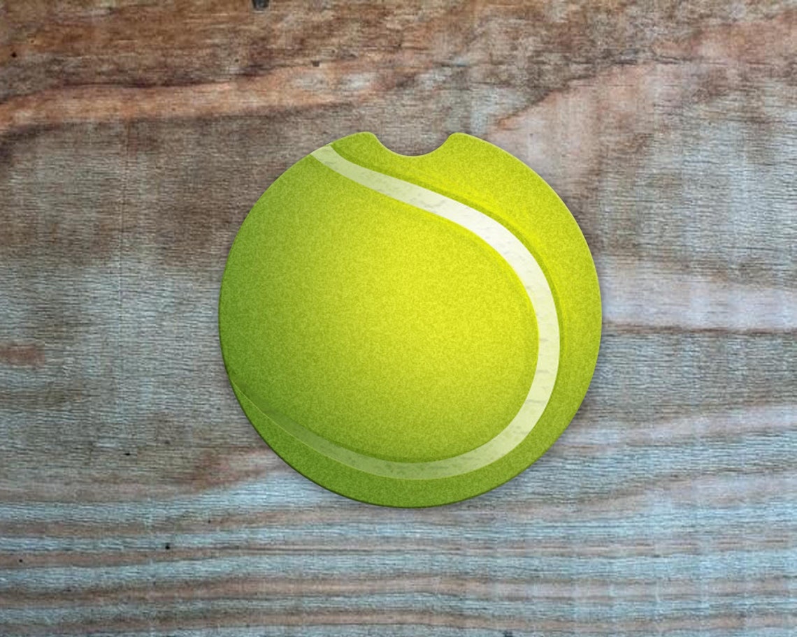 Tennis Ball Car Coasters set of 2 - Etsy