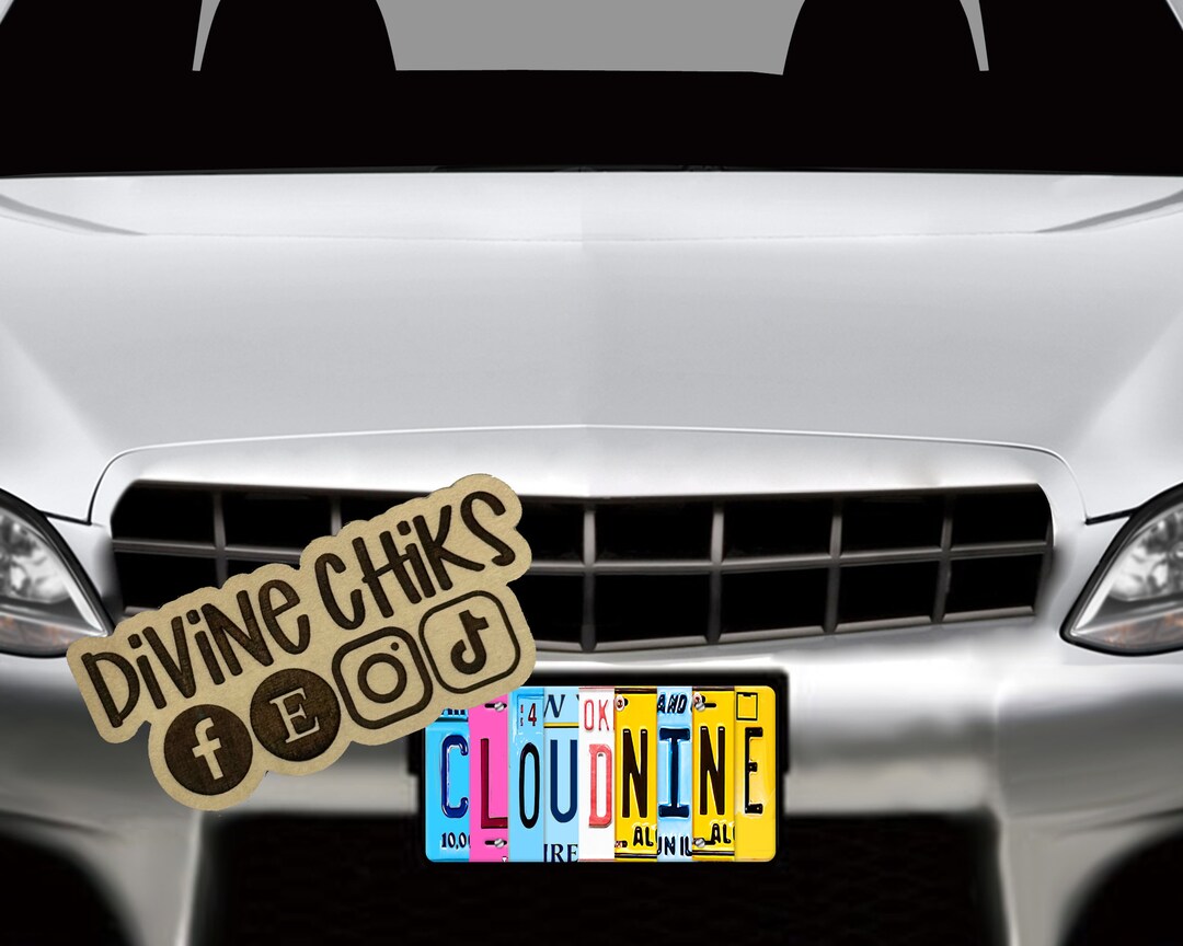 Cloud Nine Funny Custom License Plate, Mixed License Plates, Realistic ...