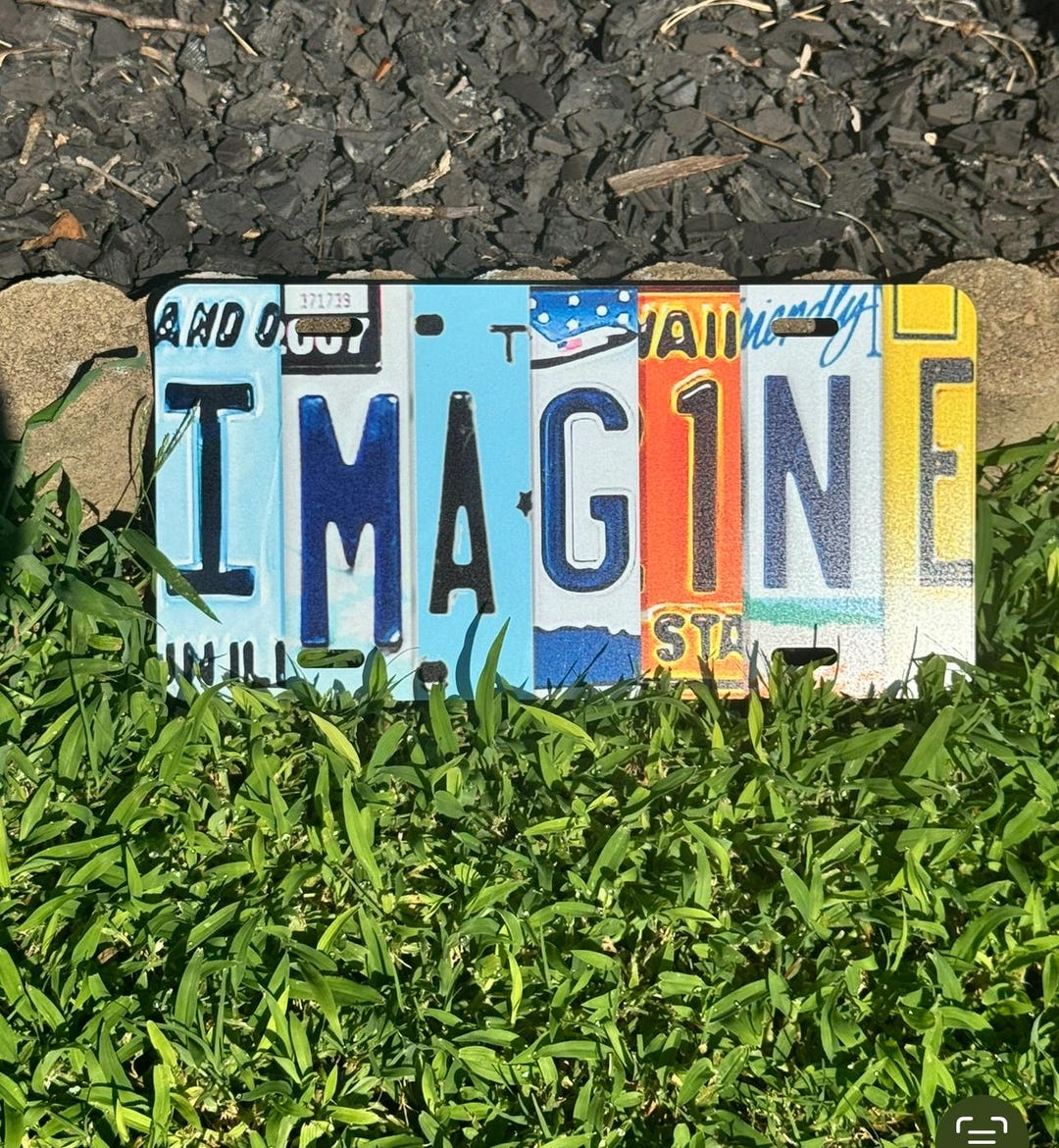 Imagine License Plate, Beach Mixed License Plates, Realistic Looking ...