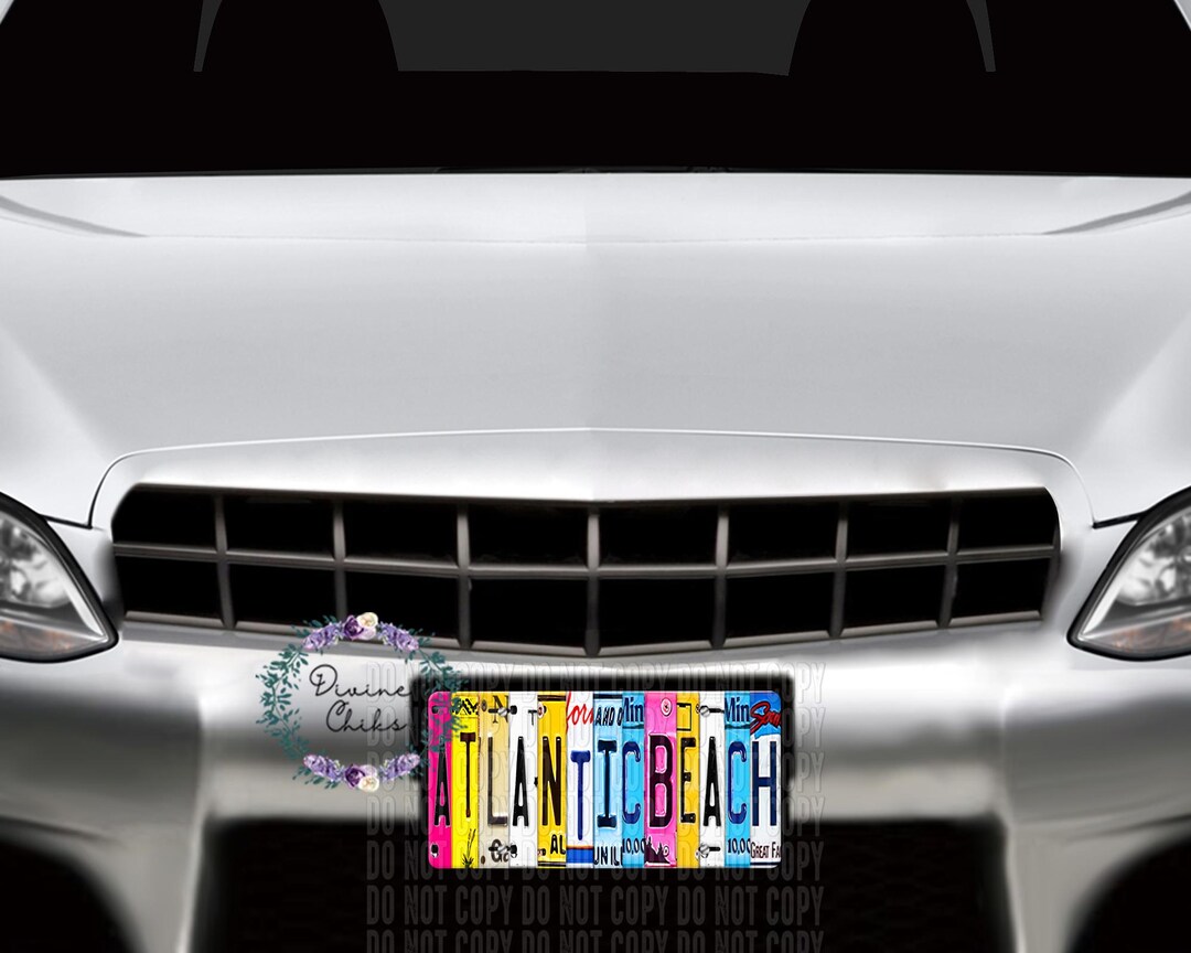 Atlantic Beach Custom License Plate: Aluminum Car Tag, Cruise Decor - Etsy